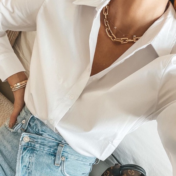 Tops | White Button Front Women Shirt Tops Long Sleeve | Poshmark